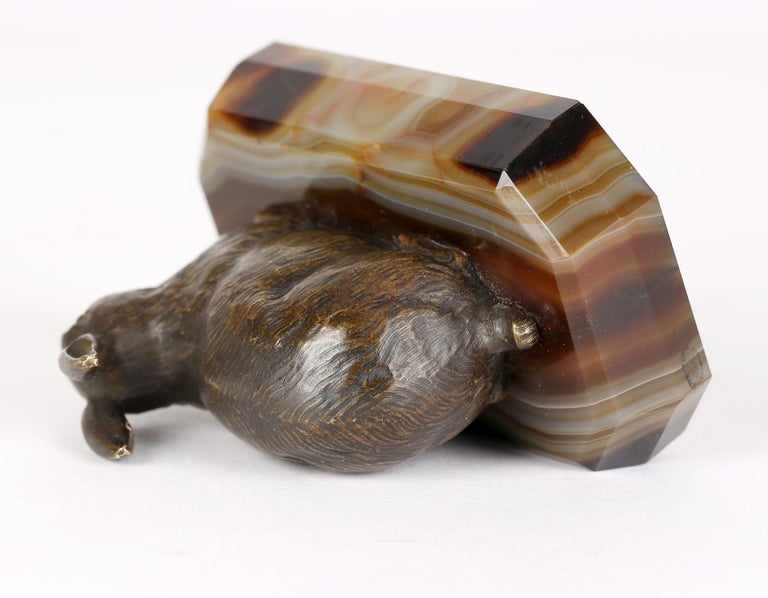 Victorian Agate Mounted Bronze Rabbit Sculptural Desk Weight at 1stDibs ...
