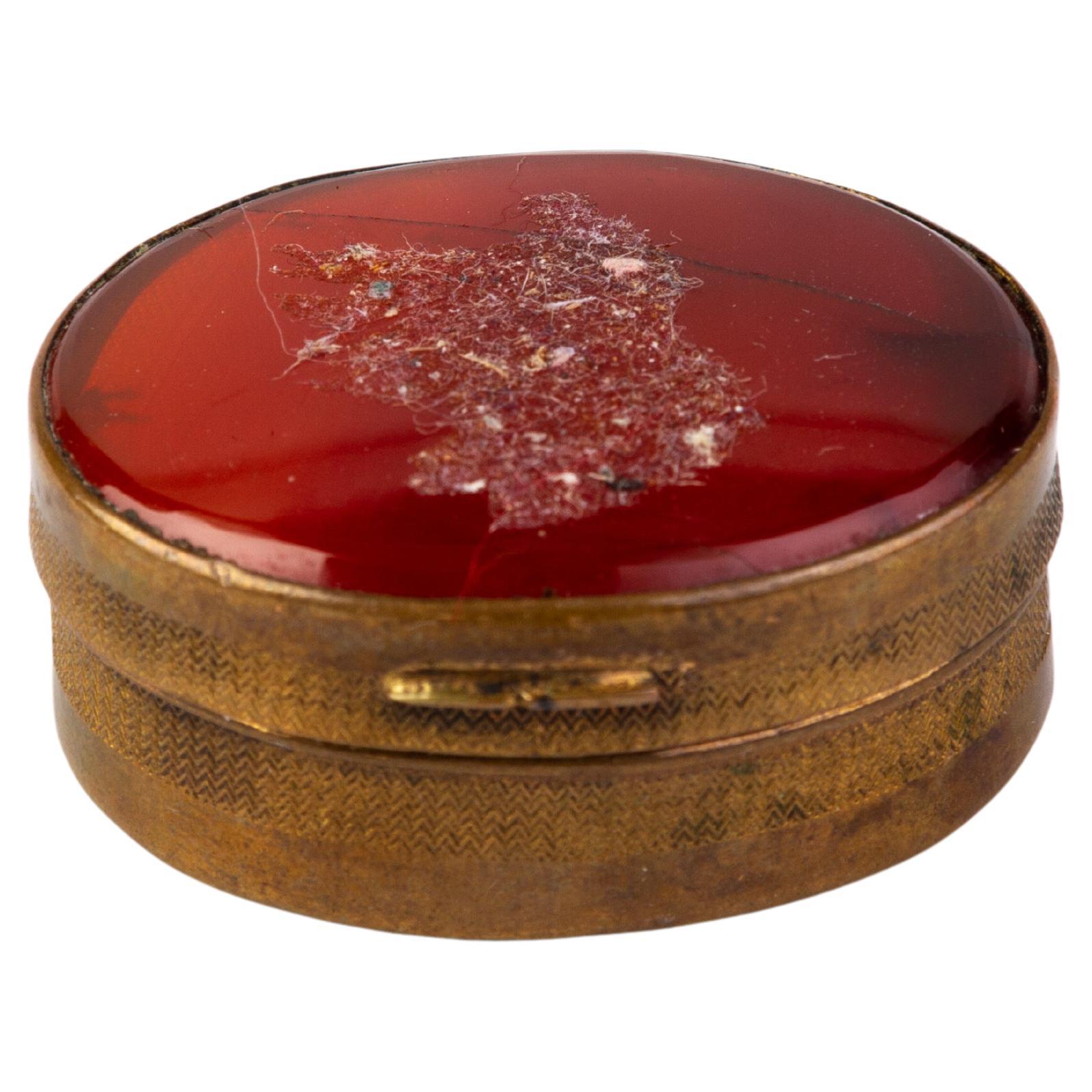 Victorian Agate Pill or Snuff Box For Sale at 1stDibs