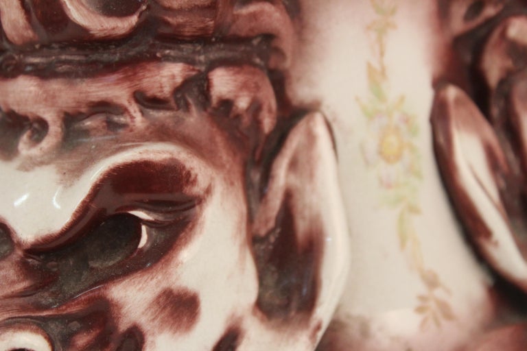 Victorian Alba China Ceramic Hand-Painted Pedestals in Grotesque Style ...