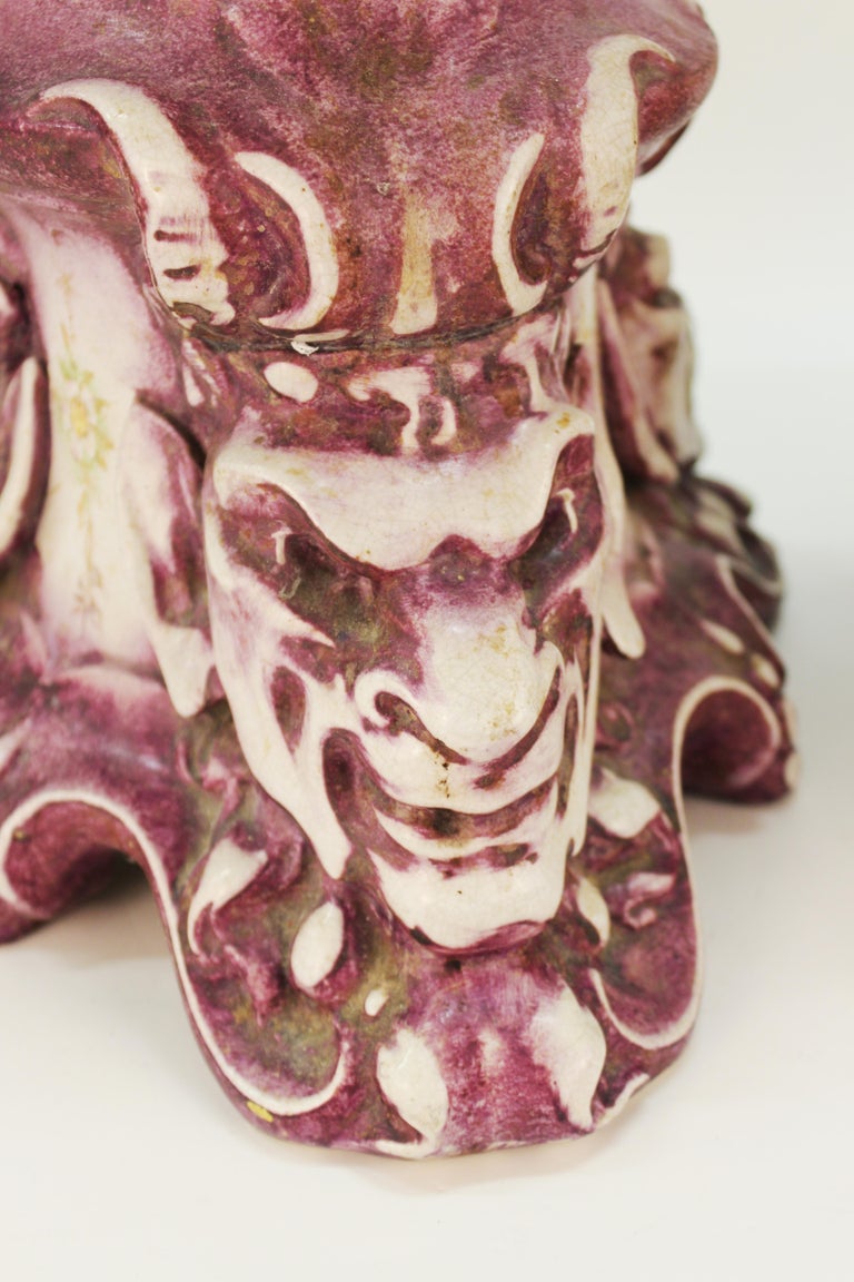 Victorian Alba China Ceramic Hand-Painted Pedestals in Grotesque Style ...