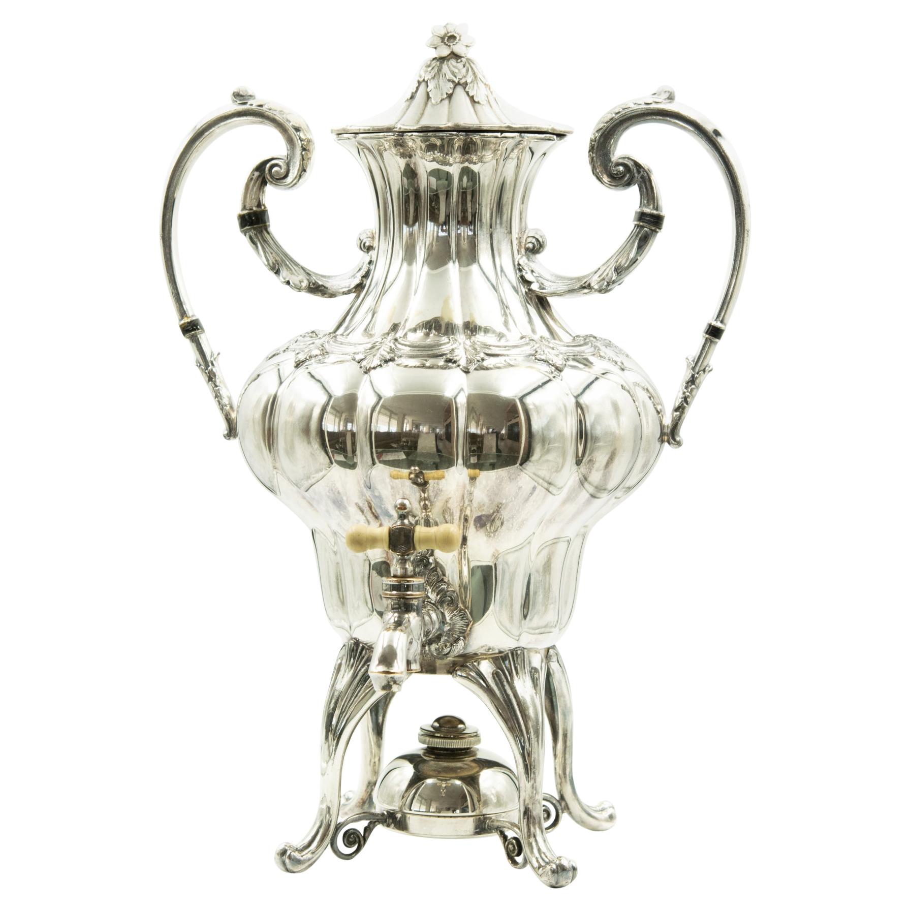 Victorian American Silver Plate Standing Coffee Urn at 1stDibs