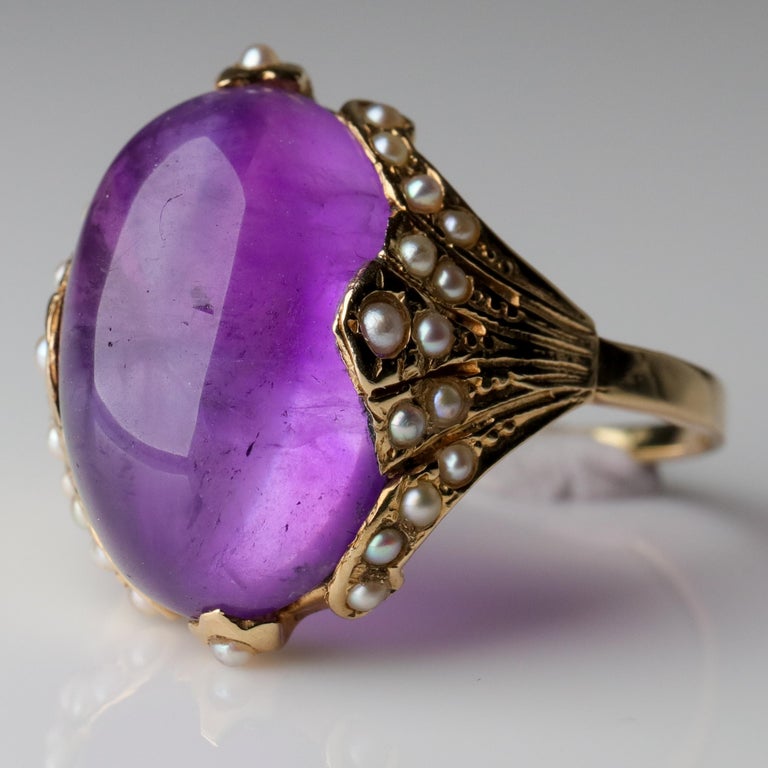 Victorian Amethyst Ring for Divination, Scrying, Soothsaying or Just ...