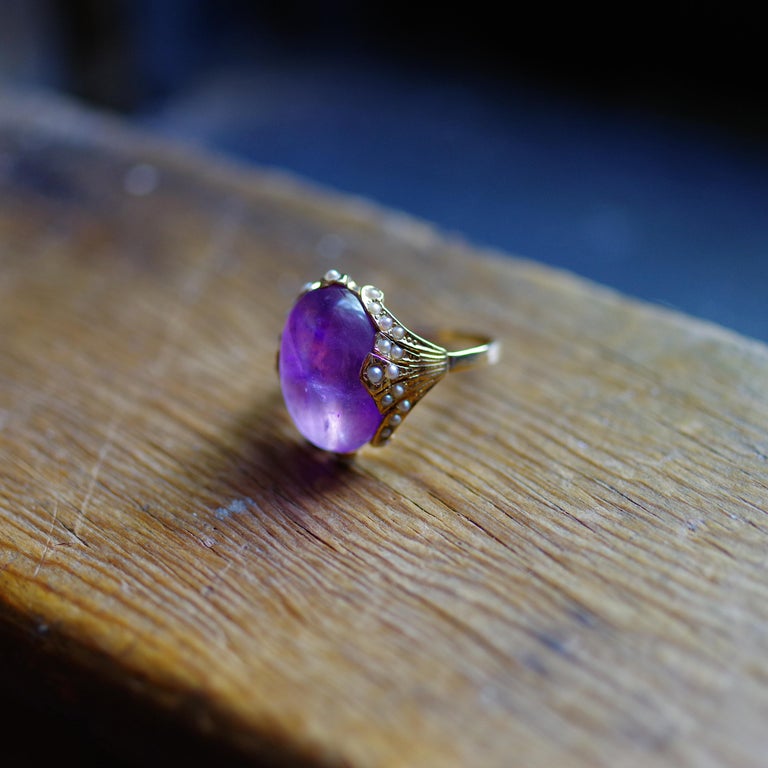 Victorian Amethyst Ring for Divination, Scrying, Soothsaying or Just ...