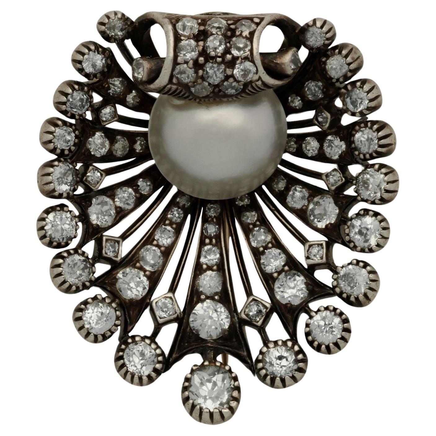 Antique Victorian Rock Crystal Brooch Silver, circa 1880 For Sale at ...