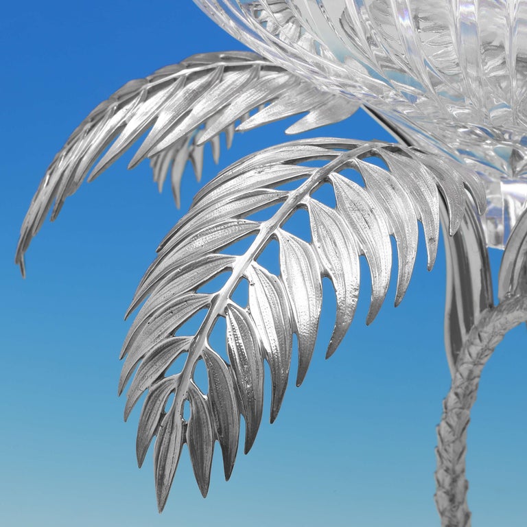 Victorian Antique SIlver Plated Palm Tree and Giraffe Centrepiece, Made ...