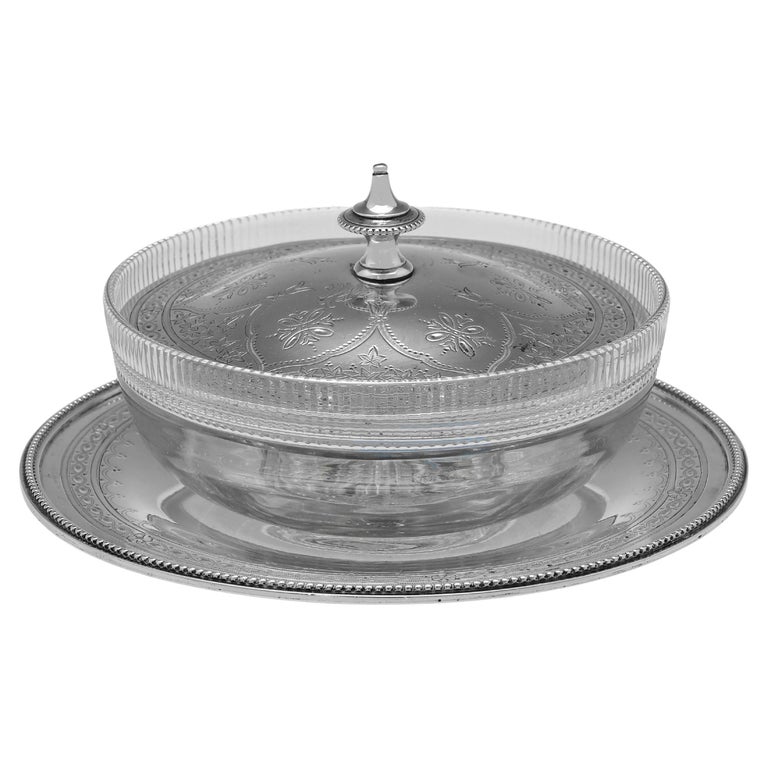 Victorian Antique Sterling Silver Butter Dish, Sheffield 1874 For Sale ...