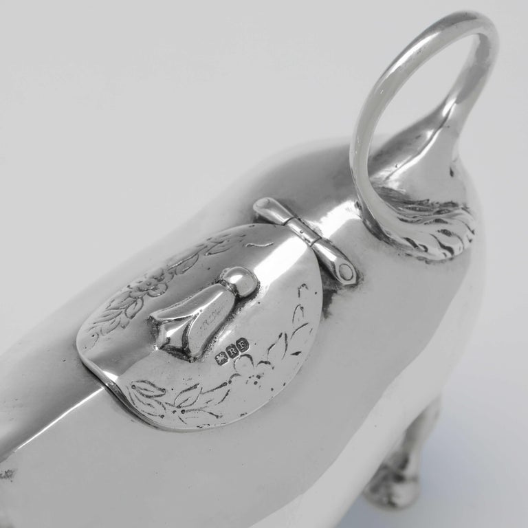 Victorian Antique Sterling Silver Cow Creamer, Berthold Muller Chester ...