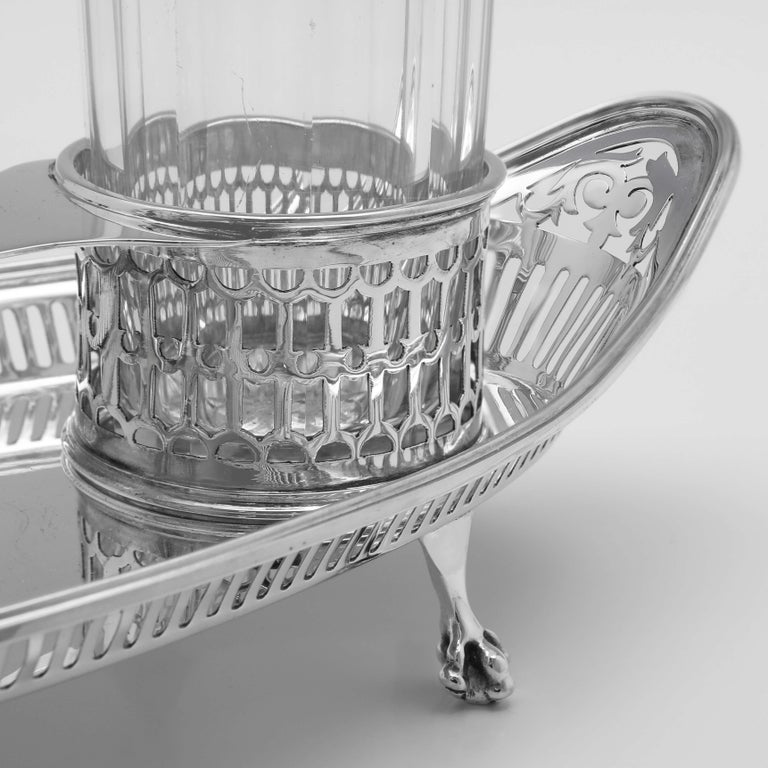 Victorian Antique Sterling Silver Oil and Vinegar, London 1892 T ...