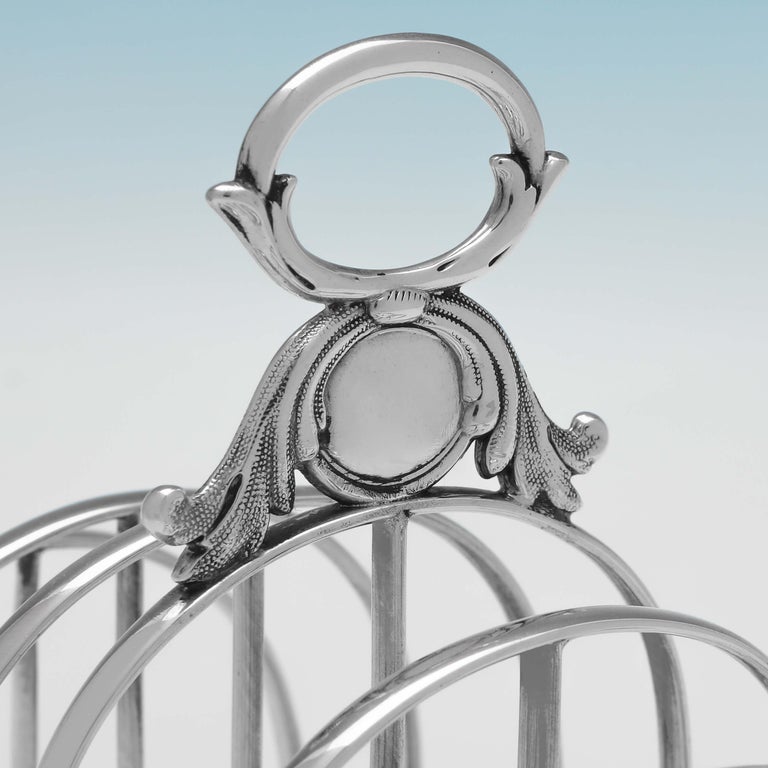 Victorian Antique Sterling Silver Toast Rack, Sheffield 1845 For Sale ...