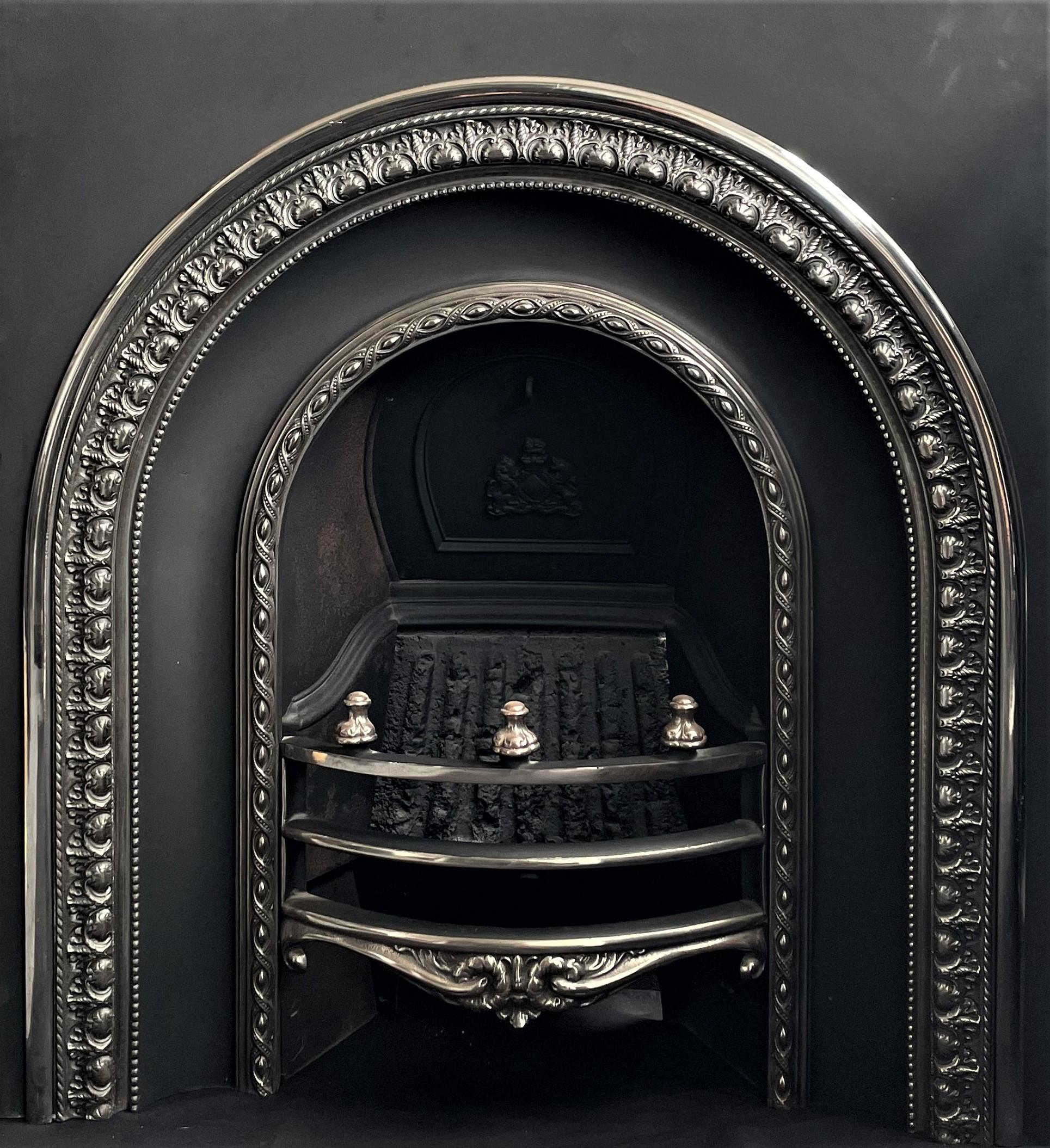 Victorian Arched Cast Iron Insert with Highlighted Finish For Sale at ...