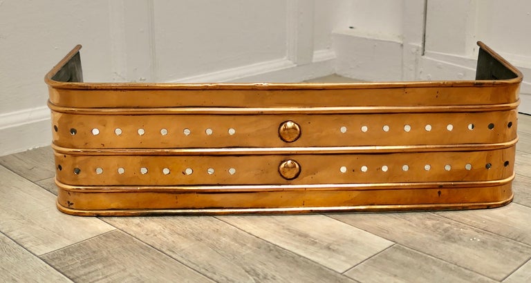 Victorian Art and Crafts Copper Fender For Sale at 1stDibs