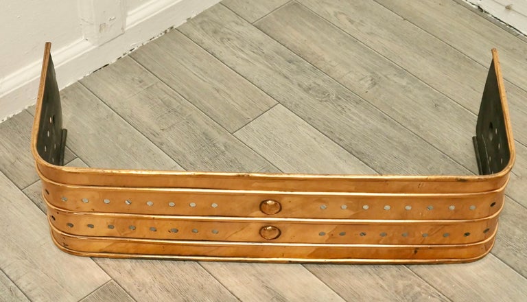 Victorian Art and Crafts Copper Fender For Sale at 1stDibs