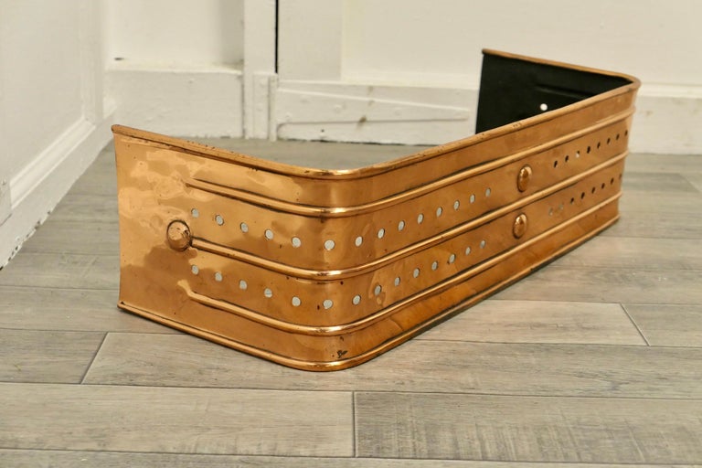 Victorian Art and Crafts Copper Fender For Sale at 1stDibs