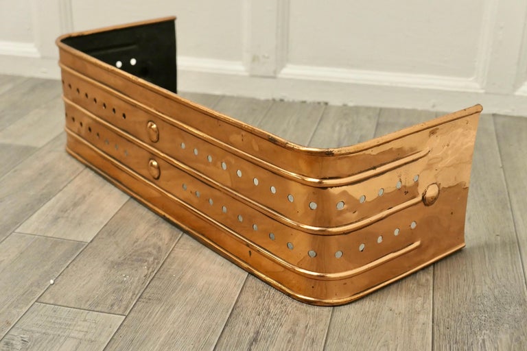 Victorian Art and Crafts Copper Fender For Sale at 1stDibs