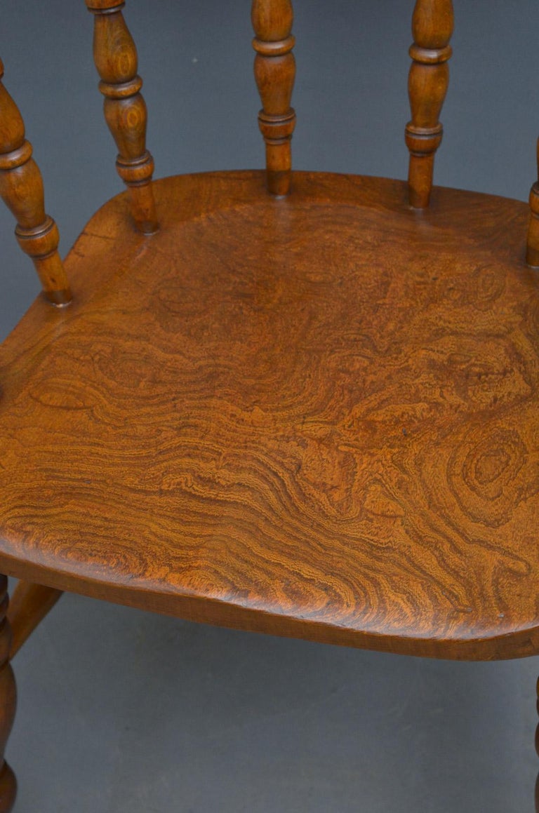 Victorian Ash and Elm Smokers Bow Chair at 1stDibs