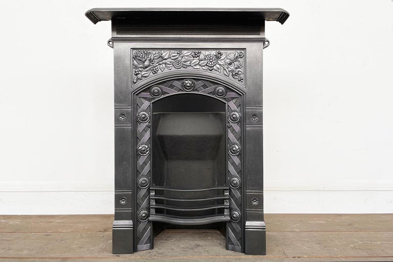 Victorian Bedroom Combination Grate in the Style of William Morris at ...