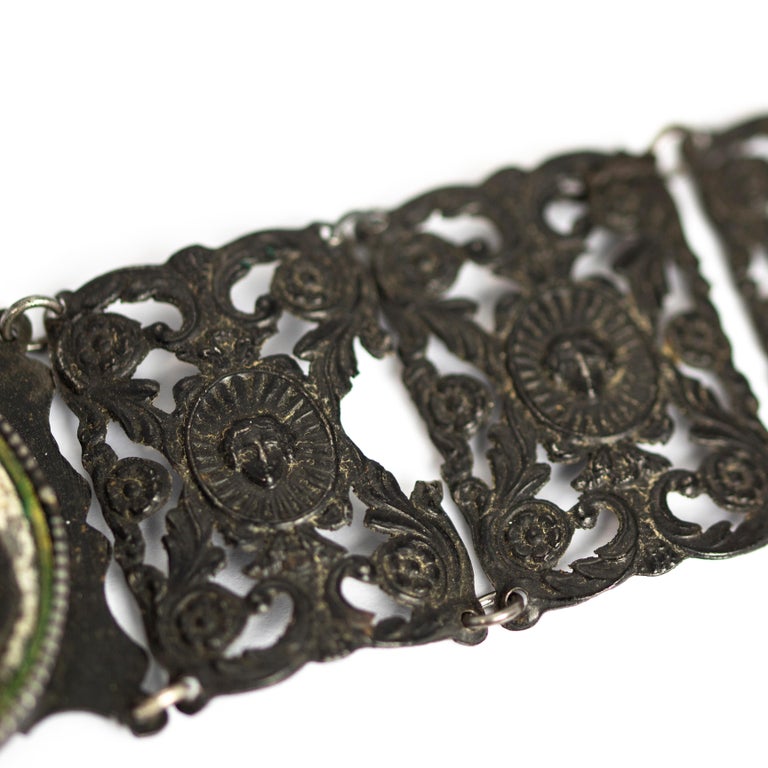 Victorian Berlin Iron Work Cuff Bracelet at 1stDibs