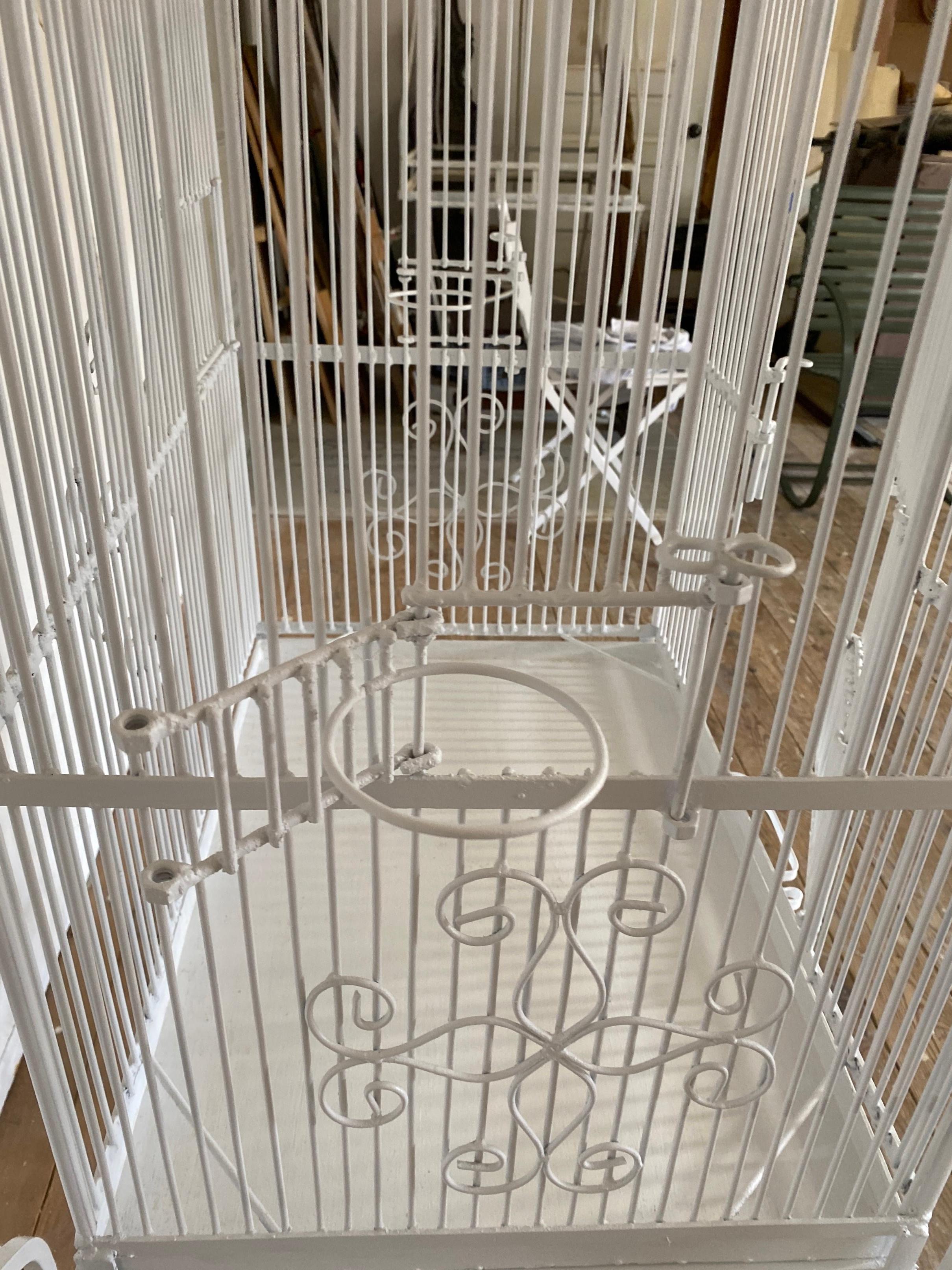 Victorian Bird Cage with Iron Cart at 1stDibs | cart bird