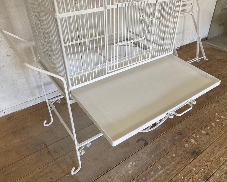 Victorian Bird Cage with Iron Cart at 1stDibs | cage cart