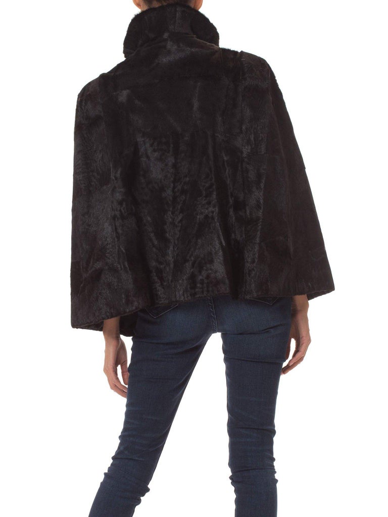 Victorian Black Broad Tail Fur Cape For Sale at 1stDibs