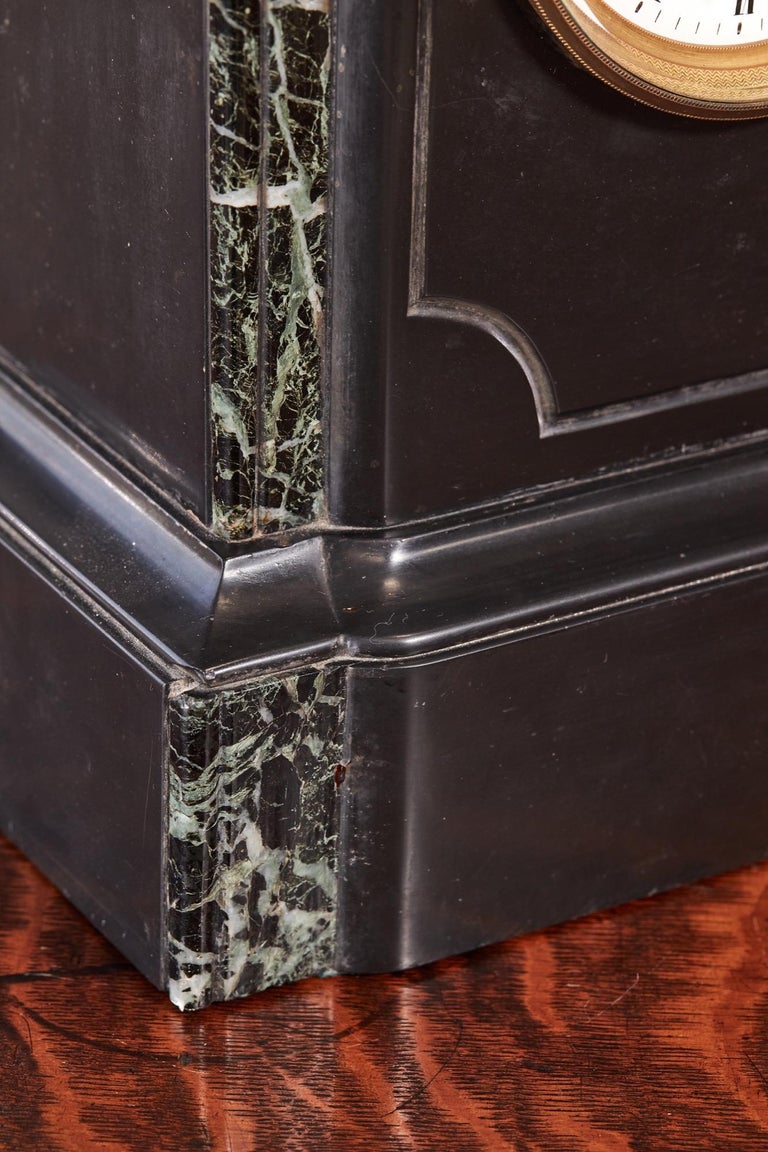 Victorian Black Marble Mantel Clock at 1stDibs