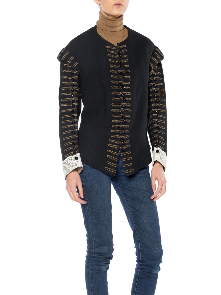 Victorian Black Wool Men's 16Th Century Spanish Style Doublet Jacket ...
