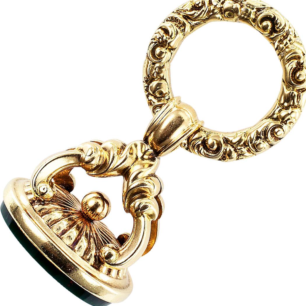 Victorian Bloodstone Gold Fob at 1stDibs