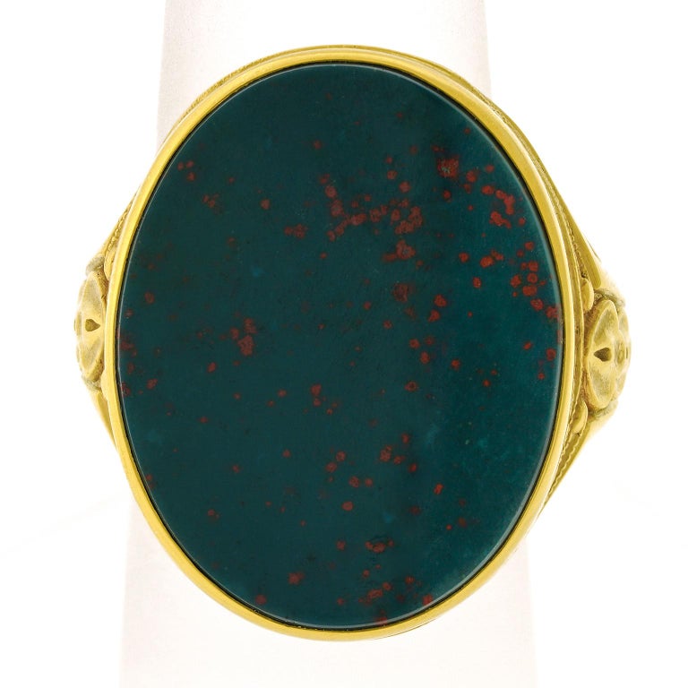 Victorian Bloodstone Signet Ring For Sale at 1stDibs