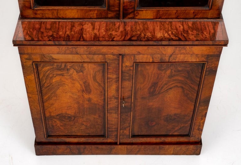 Victorian Bookcase Mahogany Library Cabinet 1860 For Sale at 1stDibs
