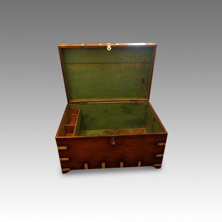 British officers Victorian brass bound military chest, 19th.century ...