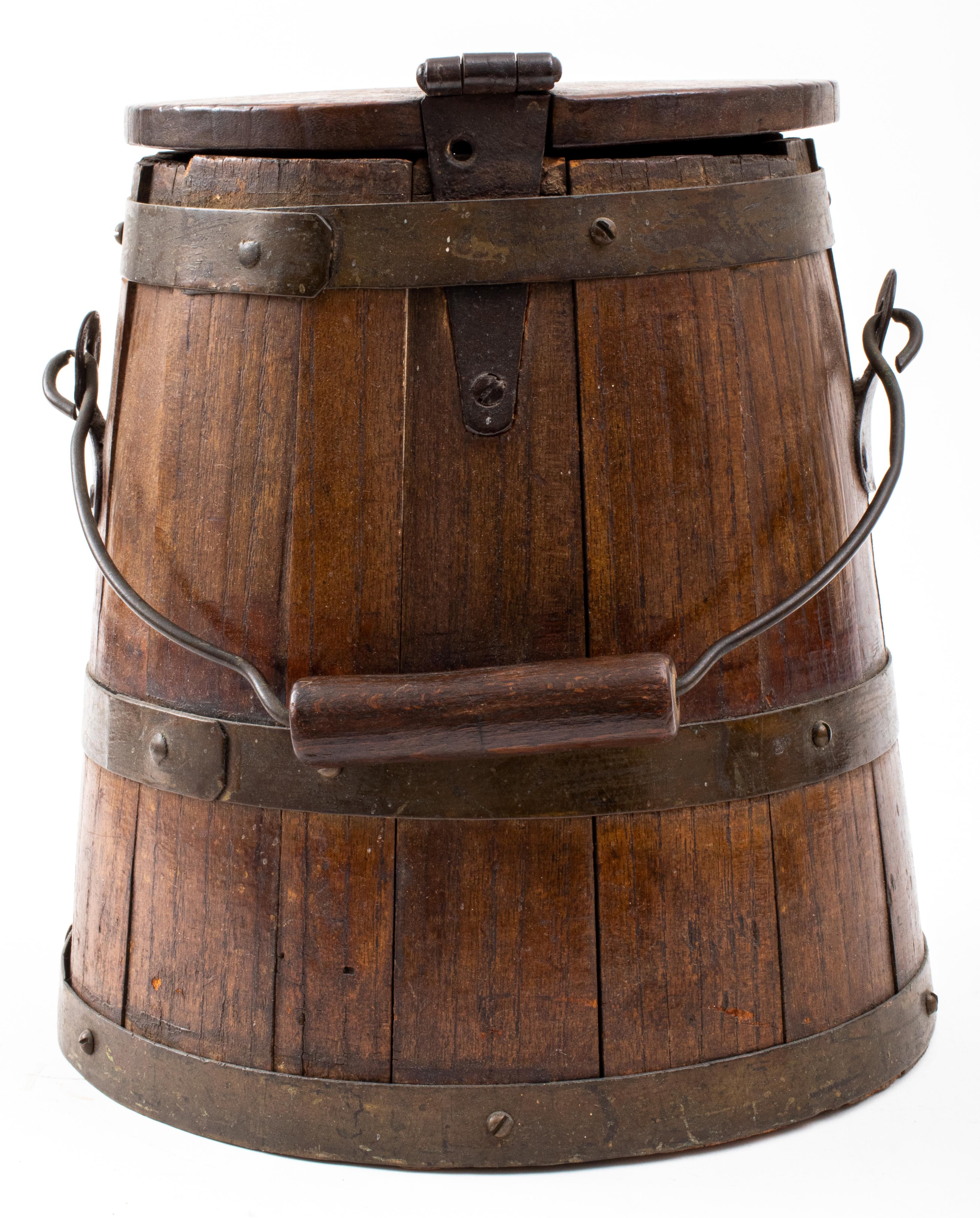 Victorian Brass-Bound Oak Milk Pail at 1stDibs | antique milk bucket ...