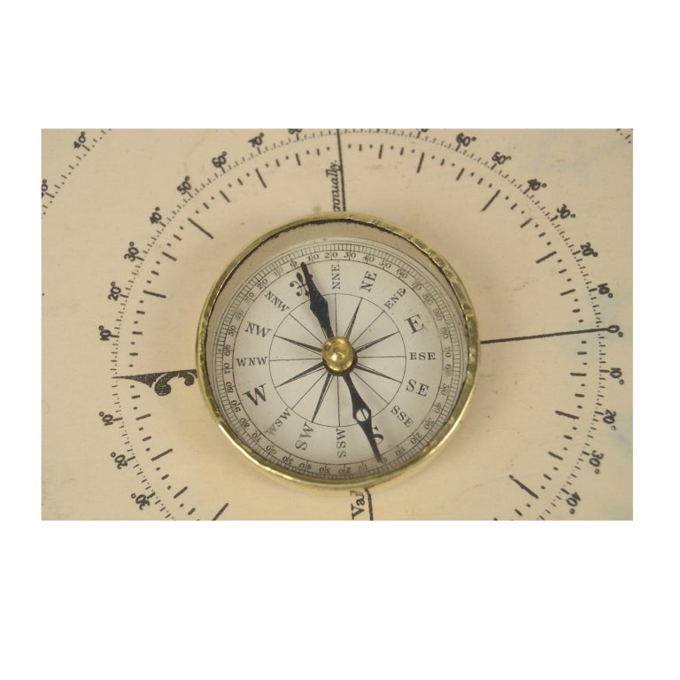 Victorian Brass Compass Made in the Late 1900s at 1stDibs