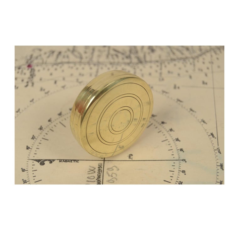 Victorian Brass Compass Made in the Late 1900s at 1stDibs