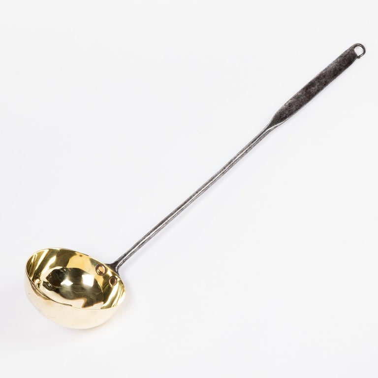 Victorian Brass and Iron Serving Ladle For Sale at 1stDibs
