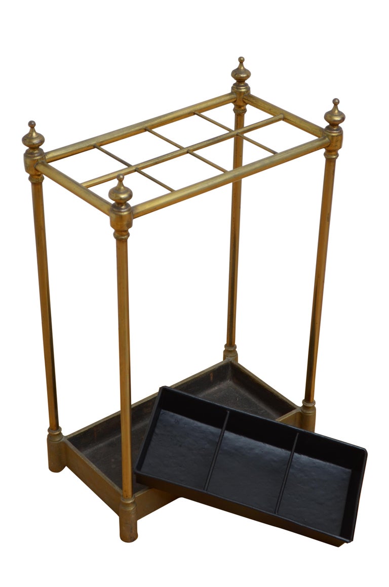 Victorian Brass Umbrella Stand For Sale at 1stDibs