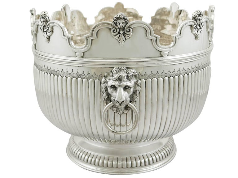 Victorian Britannia Standard Silver Monteith Bowl at 1stDibs