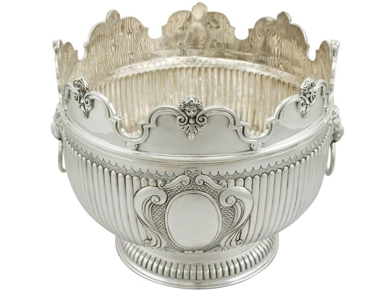 Victorian Britannia Standard Silver Monteith Bowl at 1stDibs