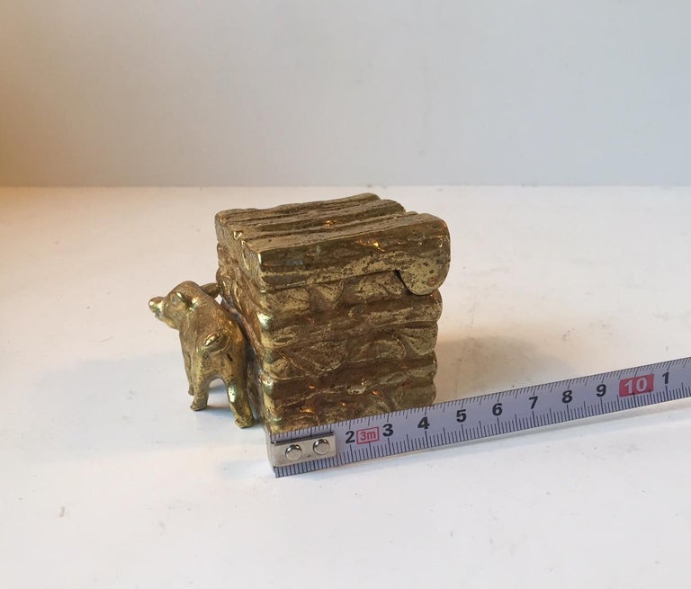 Victorian Bronze Inkwell with Pig and Pigsty, 19th Century, England For ...