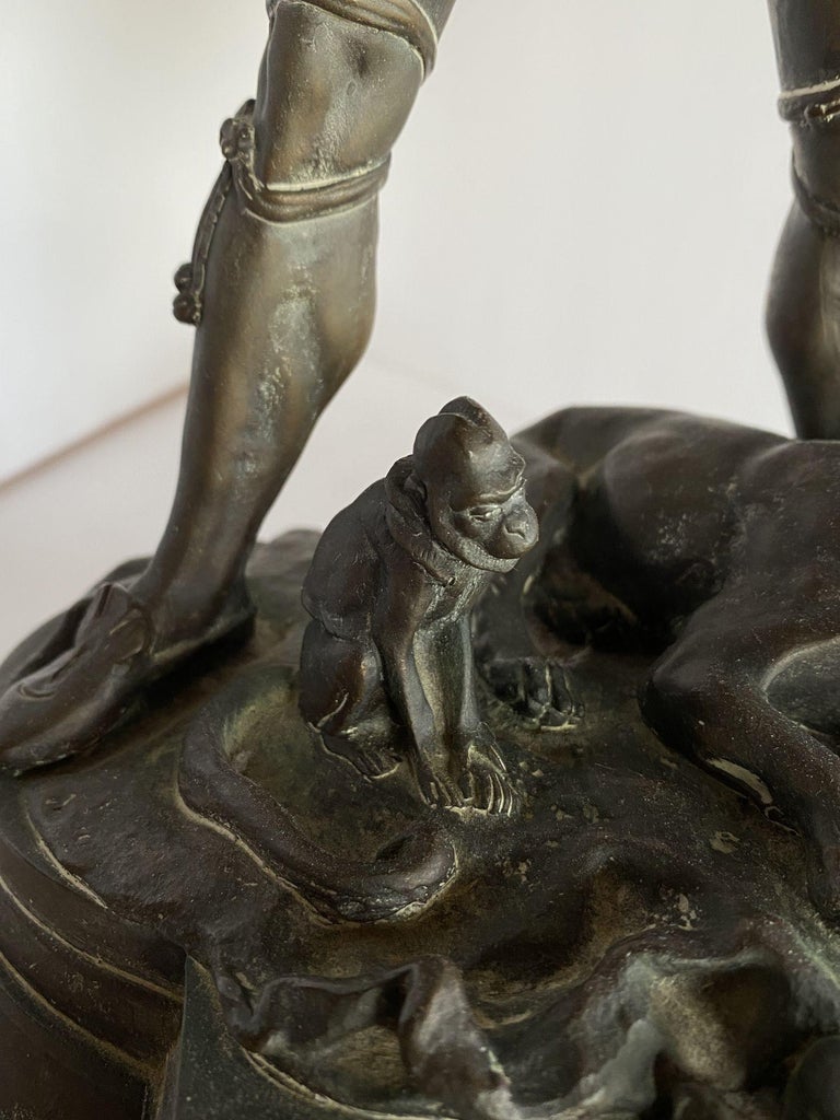 Victorian Bronze Jester Sculpture by After Alfred Barye, France 1860 ...