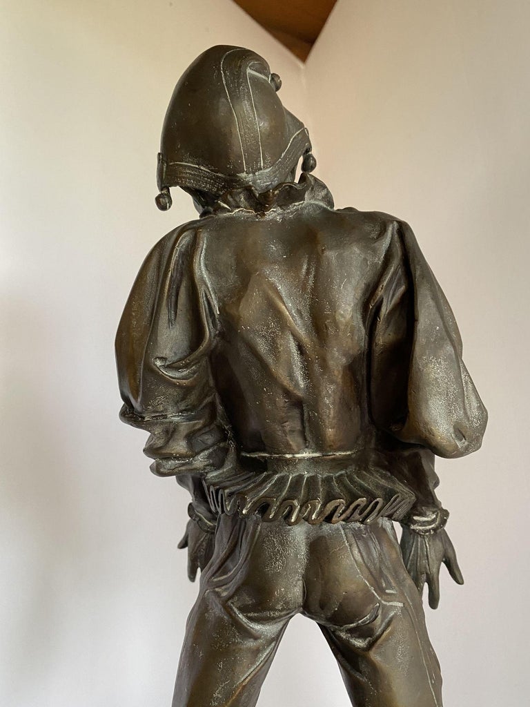 Victorian Bronze Jester Sculpture by After Alfred Barye, France 1860 ...