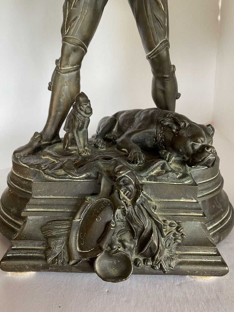 Victorian Bronze Jester Sculpture by After Alfred Barye, France 1860 ...