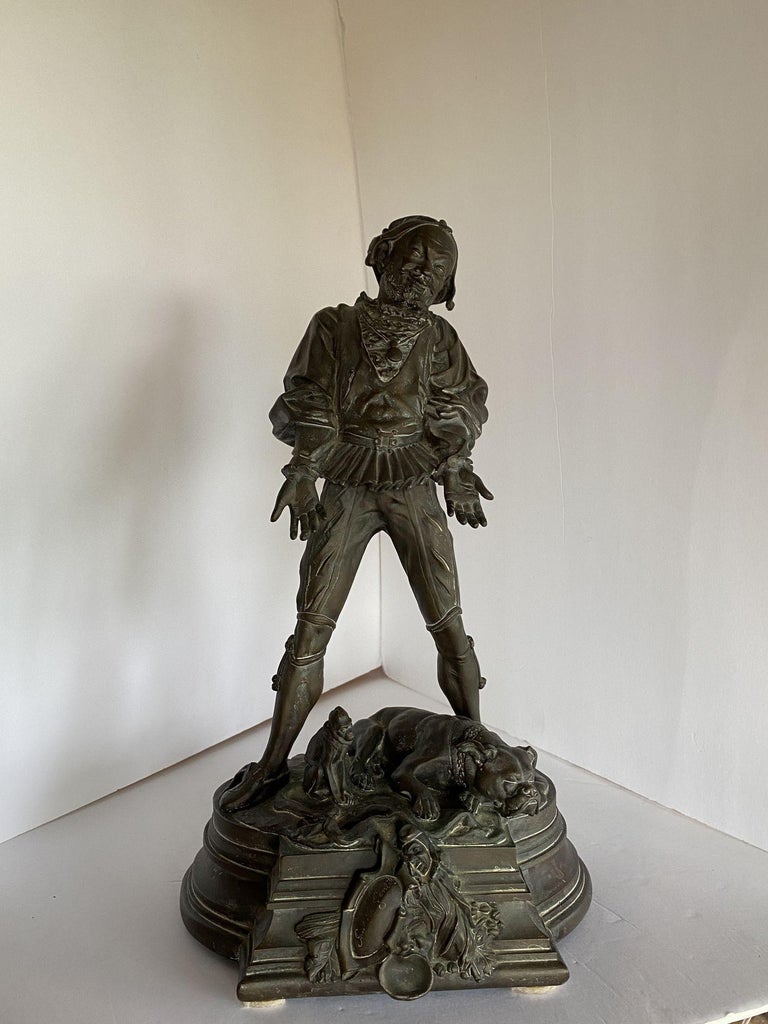 Victorian Bronze Jester Sculpture by After Alfred Barye, France 1860 ...