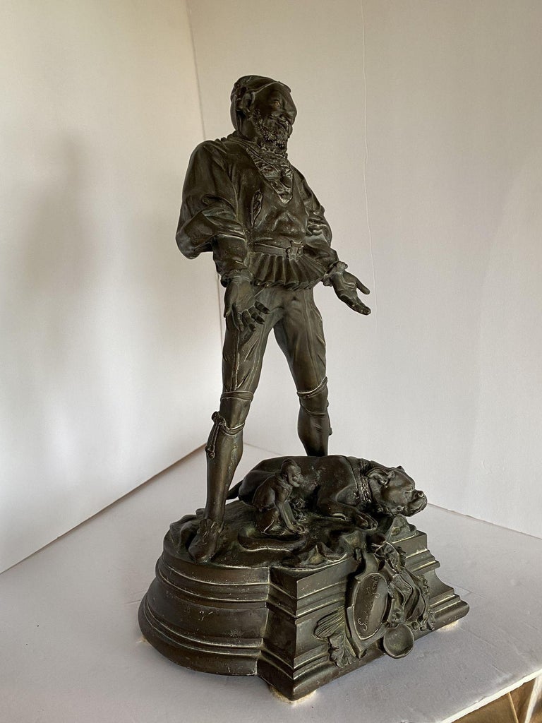 Victorian Bronze Jester Sculpture by After Alfred Barye, France 1860 ...