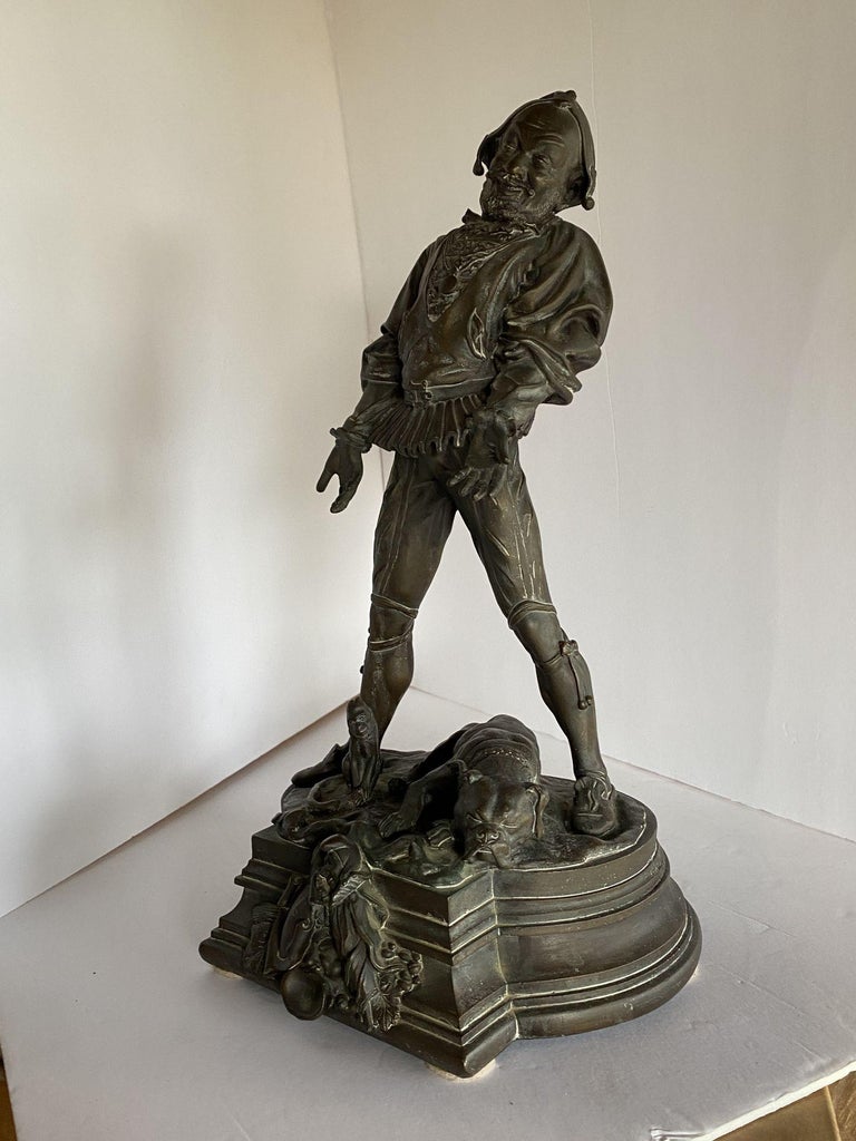 Victorian Bronze Jester Sculpture by After Alfred Barye, France 1860 ...