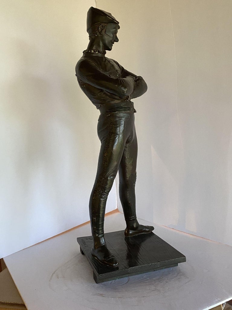 Victorian Bronze Statue of Arlequin Harlequin by René de Saint-Marceaux ...