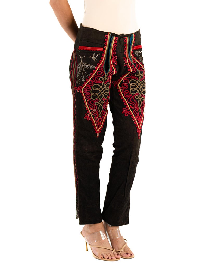 Victorian Brown Antique Wool Folk Pants With Epic Passementrie and ...