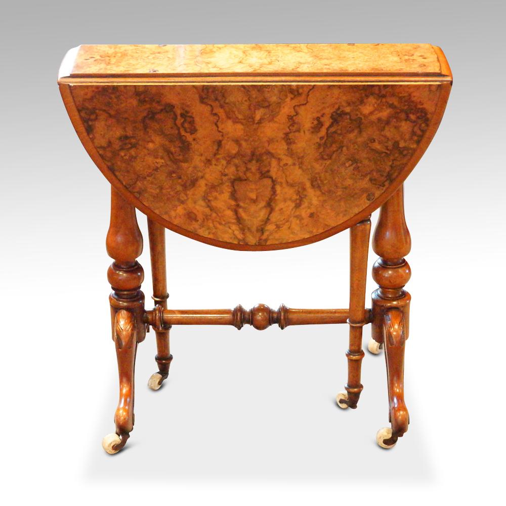 Victorian Burr Walnut Baby Sutherland Table at 1stDibs