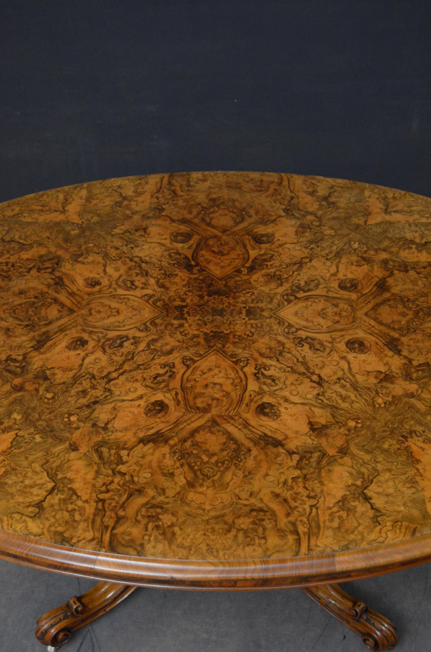 Victorian Burr Walnut Dining Table at 1stDibs