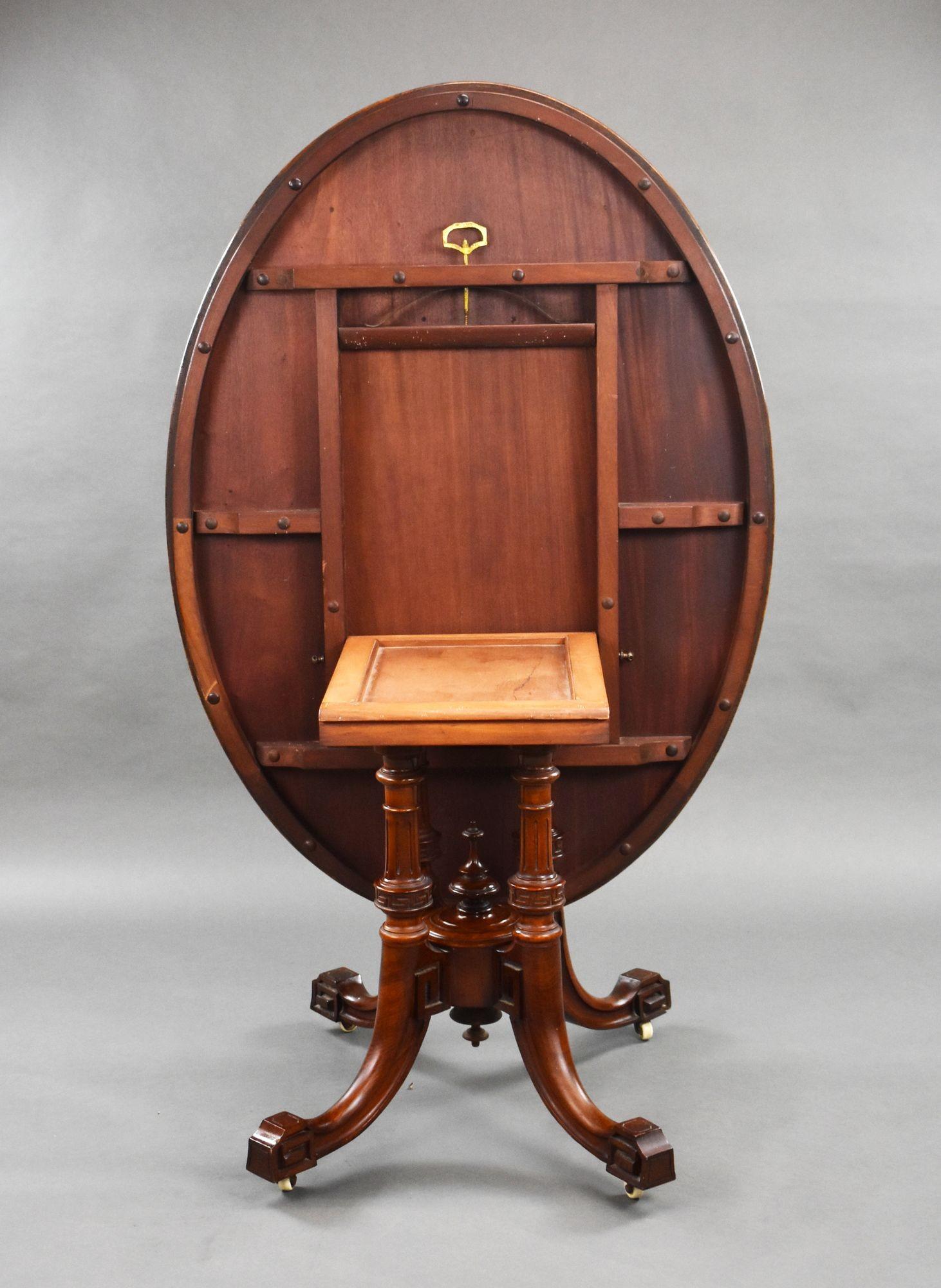 Victorian Burr Walnut Oval Loo Table For Sale at 1stDibs