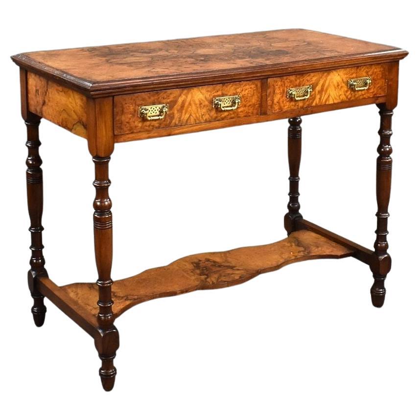 Victorian Burr Walnut Side Table For Sale at 1stDibs